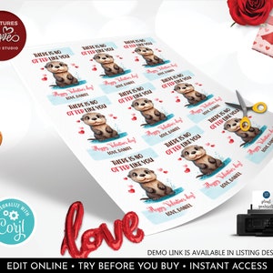No Otter Like You Valentine's Day Cards Cute Otter Valentines Day ...