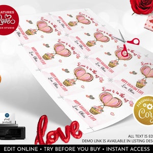 Love is in the Air Valentine's Day Cards Hot Air Balloon Valentines ...