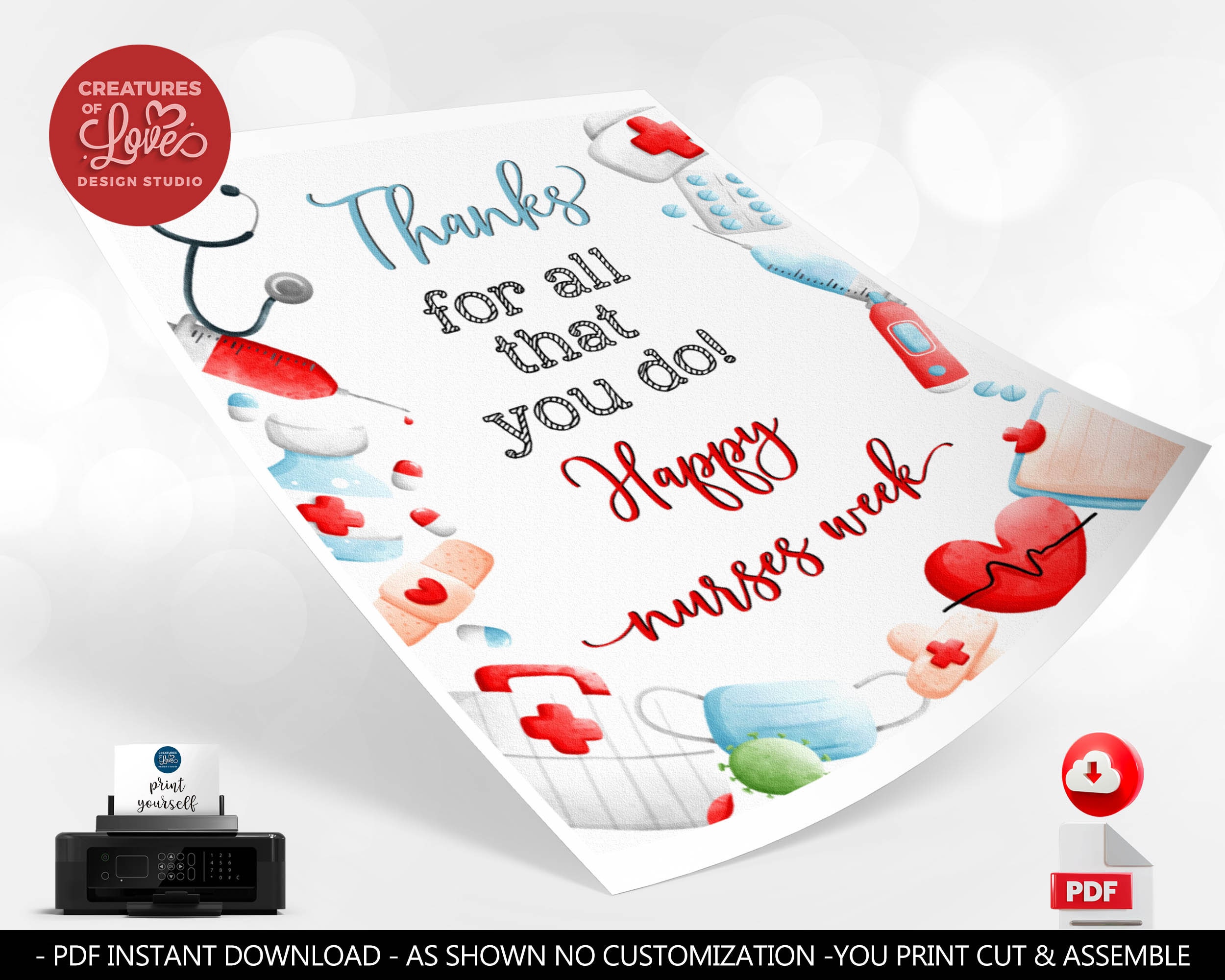 Nurse Appreciation Sign Nurses and Healthcare Staff Thanks for All That ...