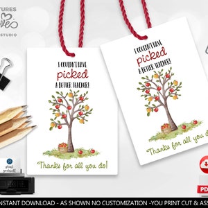 Teacher Appreciation Gift Tag Picked a Better Teacher Tag Employee ...