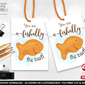 You Are O-fish-ally the Best Teacher Appreciation Gift Tag Employee ...