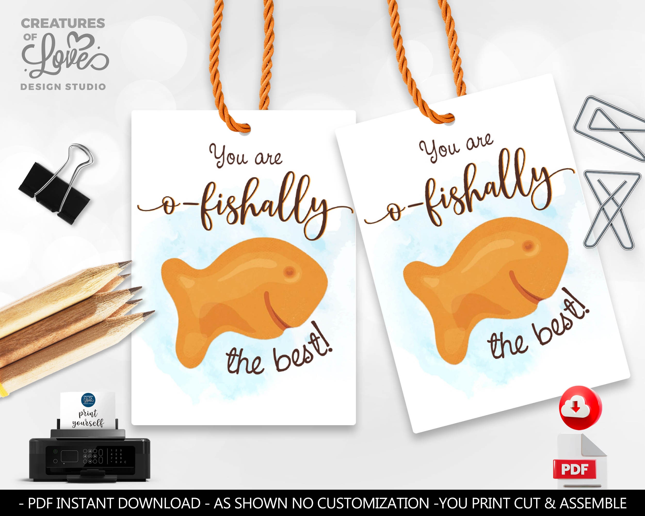 You Are O-fish-ally the Best Teacher Appreciation Gift Tag Employee ...