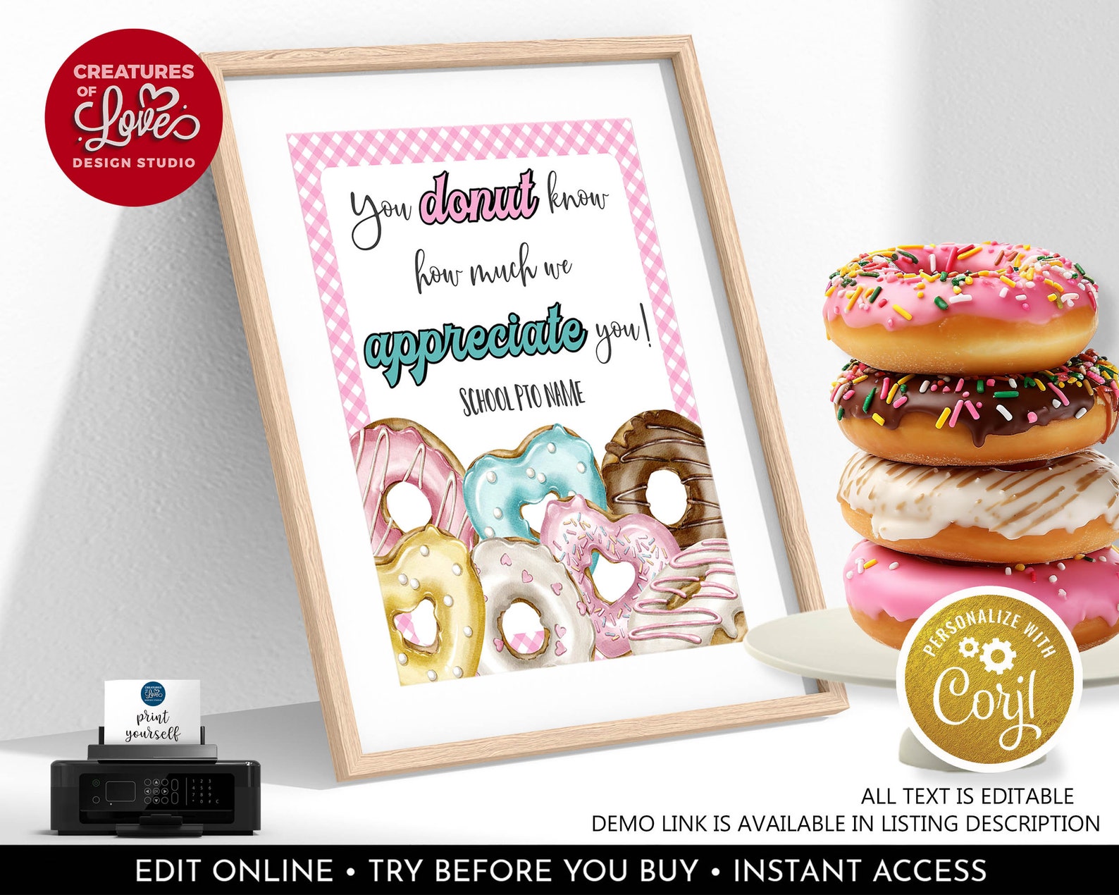 Editable Valentine's Day Teacher Appreciation Sign Valentine's Day ...