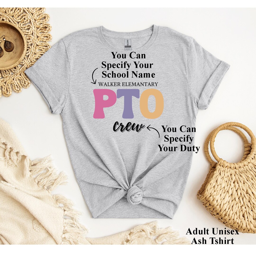Personalized PTO Crew Shirt, PTO Mom Hodie, Custom School Shirt ...
