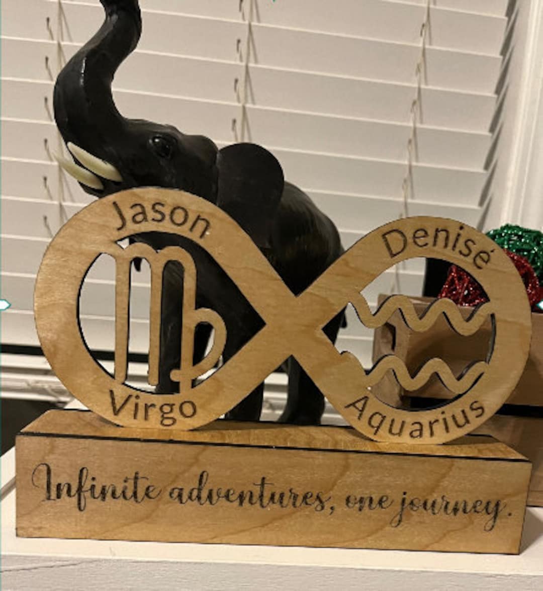 Beautiful Personalized Wooden Infinity Symbol for Couples With ...