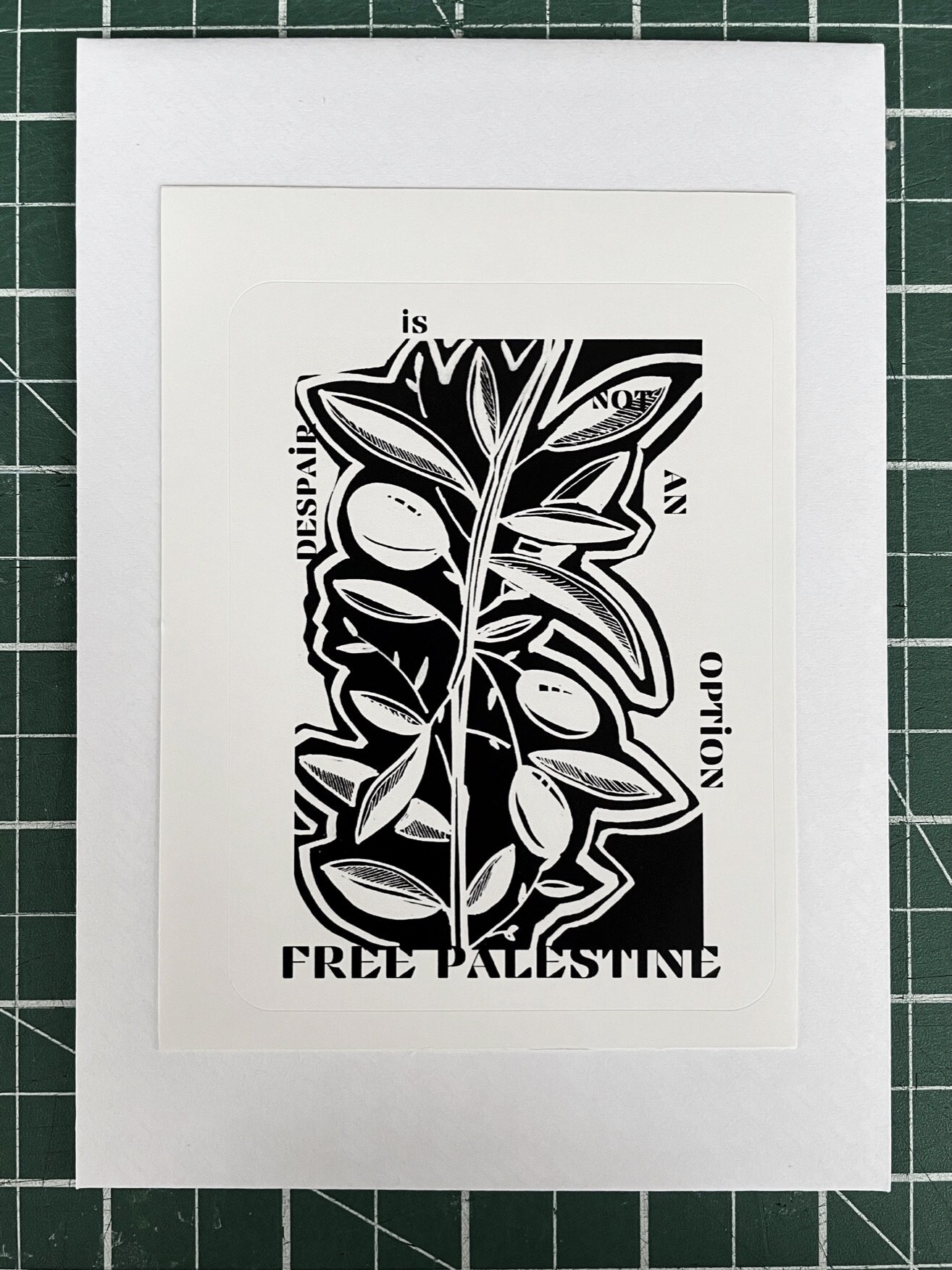Free Palestine Stickers, despair is Not an Option, Pack of THREE, Olive ...