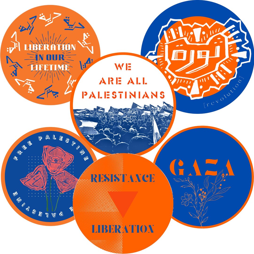 Free Palestine Stickers, Palestine Solidarity, Gaza Stickers, 6-piece ...
