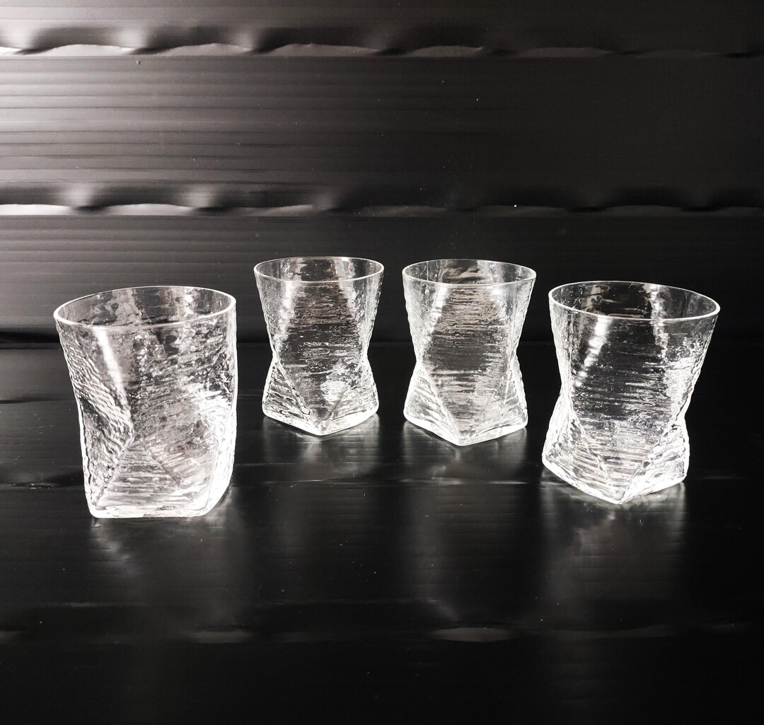 4 × Structural 3D Textured Ice Glass Shot Glasses/vodka Glasses/stylish ...