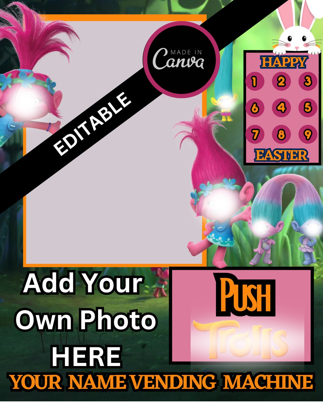 Custom Vending Machine Template, Birthday Gift, Easter Basket, Canva ...