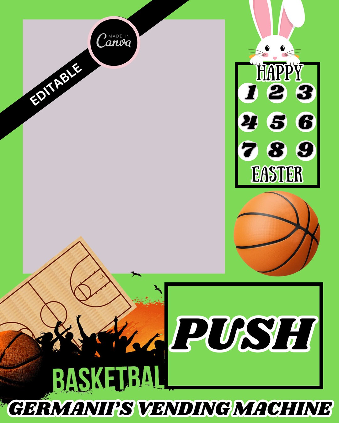 Custom Vending Machine Template, Birthday Gift, Easter Basket, Canva ...