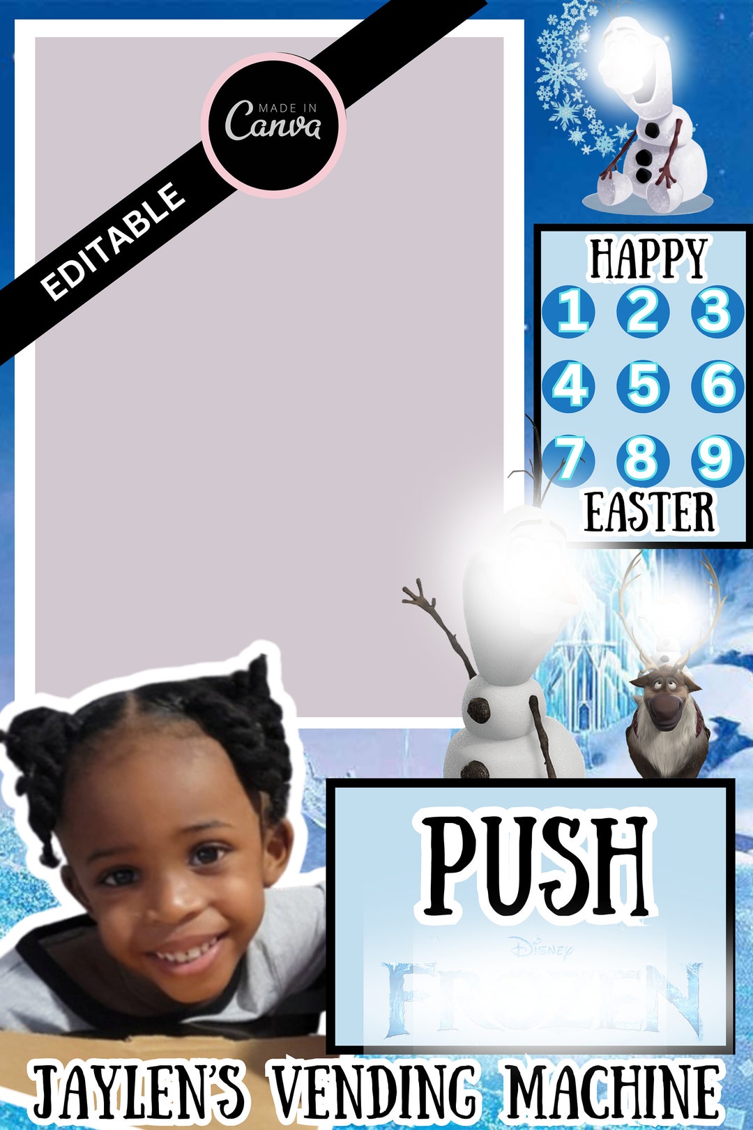 Custom Vending Machine Template, Birthday Gift, Easter Basket, Canva ...