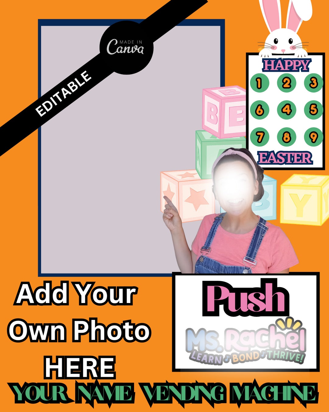 Custom Vending Machine Template, Birthday Gift, Easter Basket, Canva ...