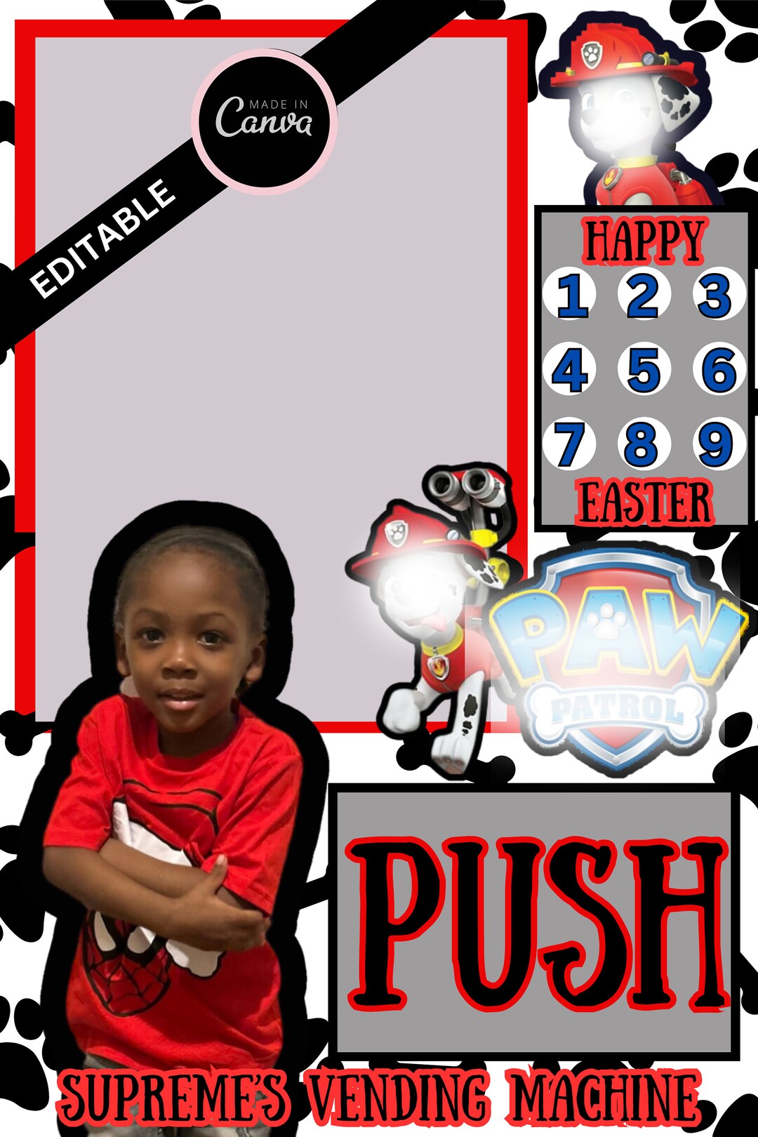 Custom Boy Vending Machine Template, Boy Birthday Gift, Boy Easter ...