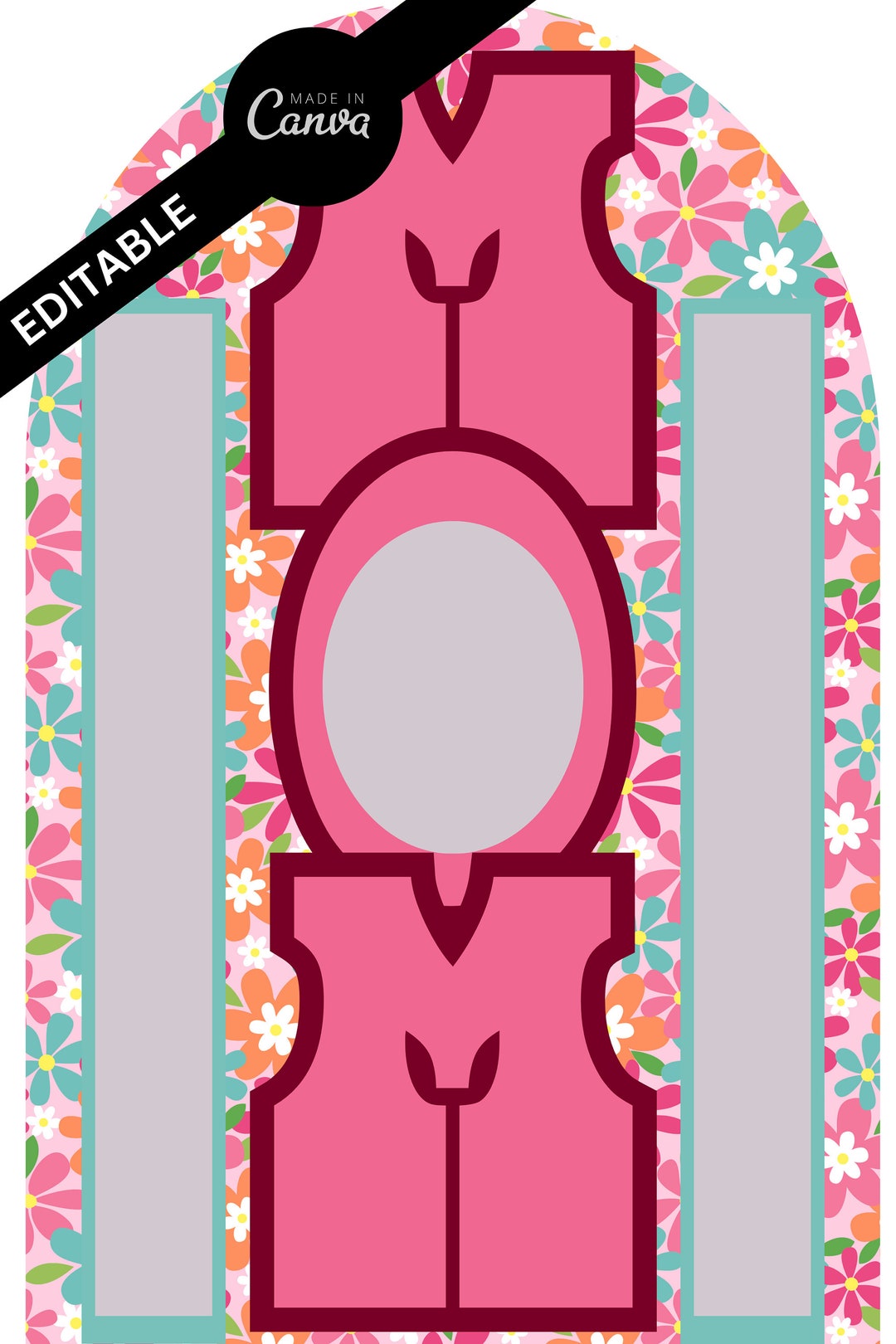 Mother’s Day Template, Pink MOM Template, DIY Vending Machine, Canva ...