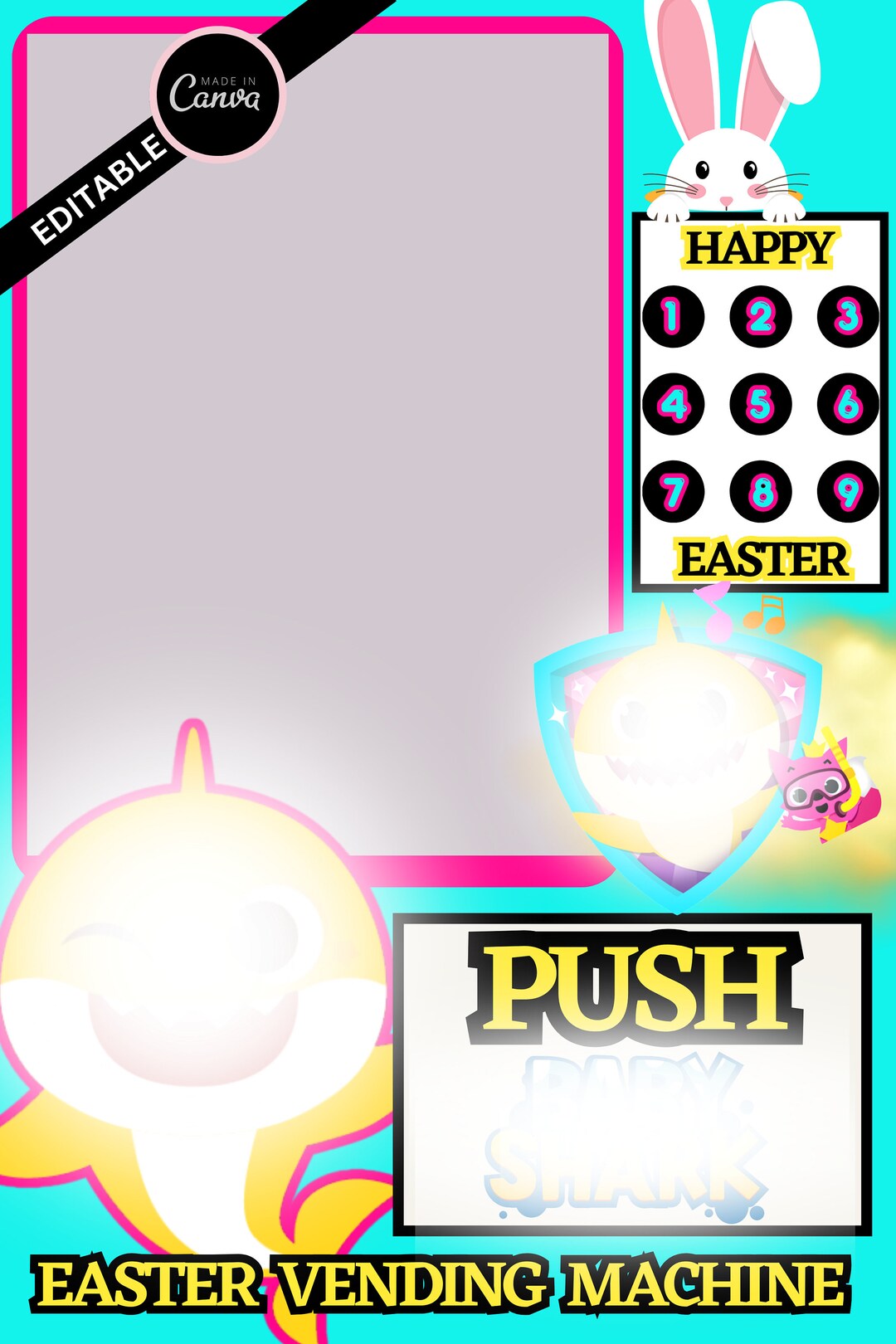 Custom Vending Machine Template, Girl Birthday Gift, Girl Easter Basket ...