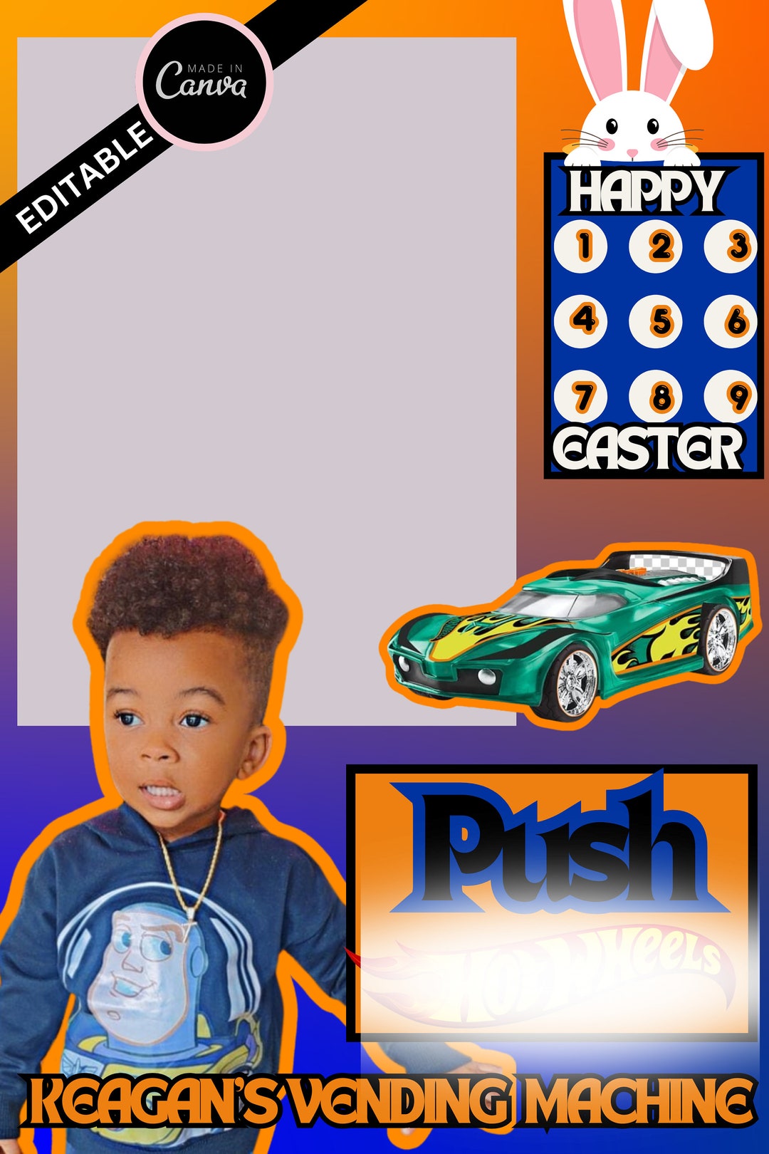 Custom Boy Vending Machine Template, Boy Birthday Gift, Boy Easter ...