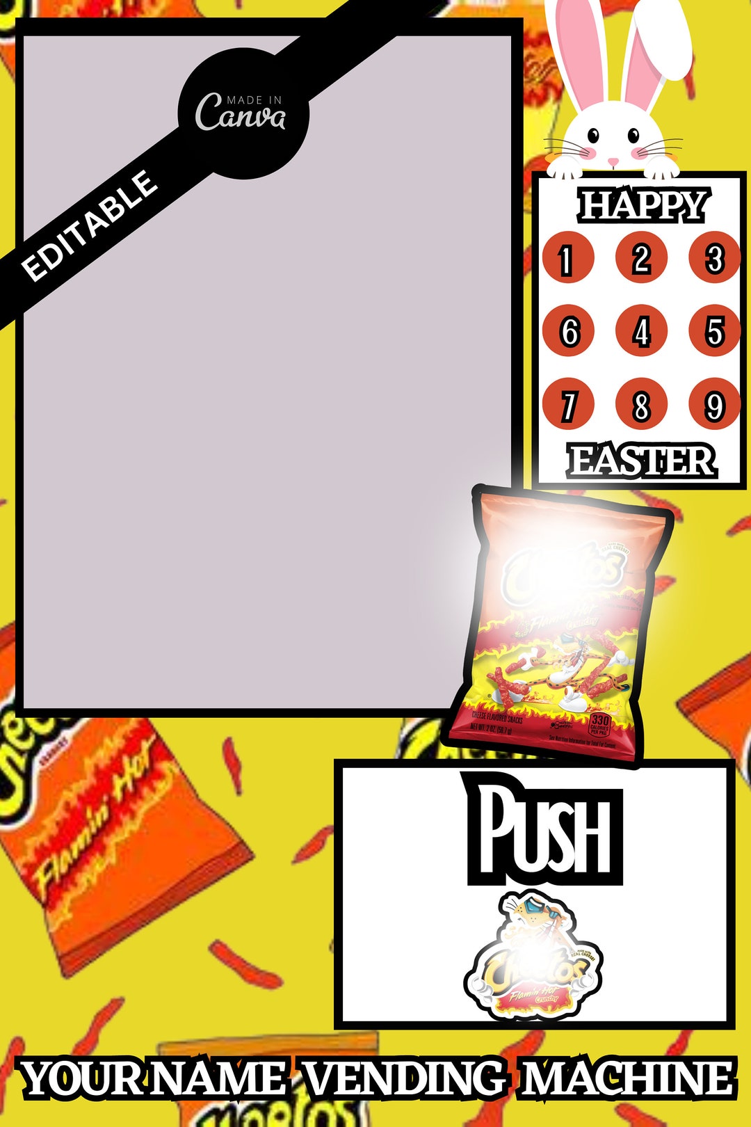 Custom Vending Machine Template, Birthday Gift, Easter Basket, Canva ...