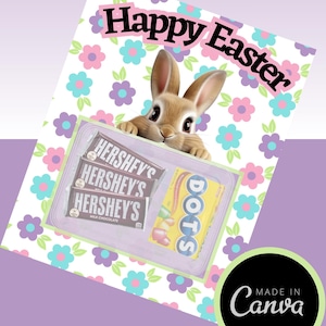 JUMBO Easter Cards 16x20, Treat Card Templates, Easter Card, Canva ...