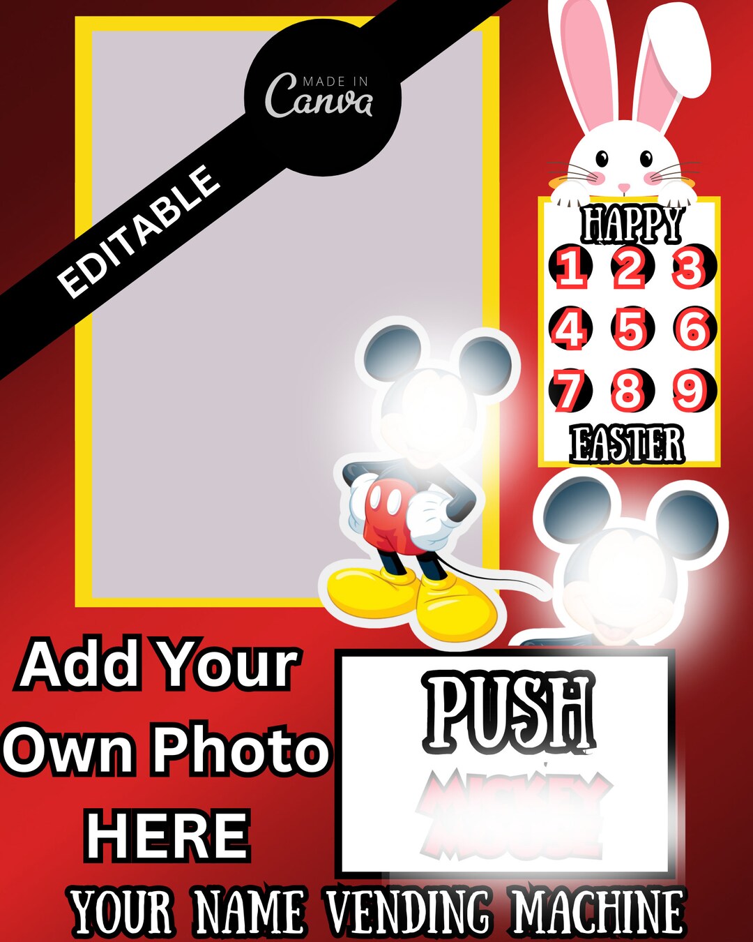 Custom Vending Machine Template, Birthday Gift, Easter Basket, Canva ...