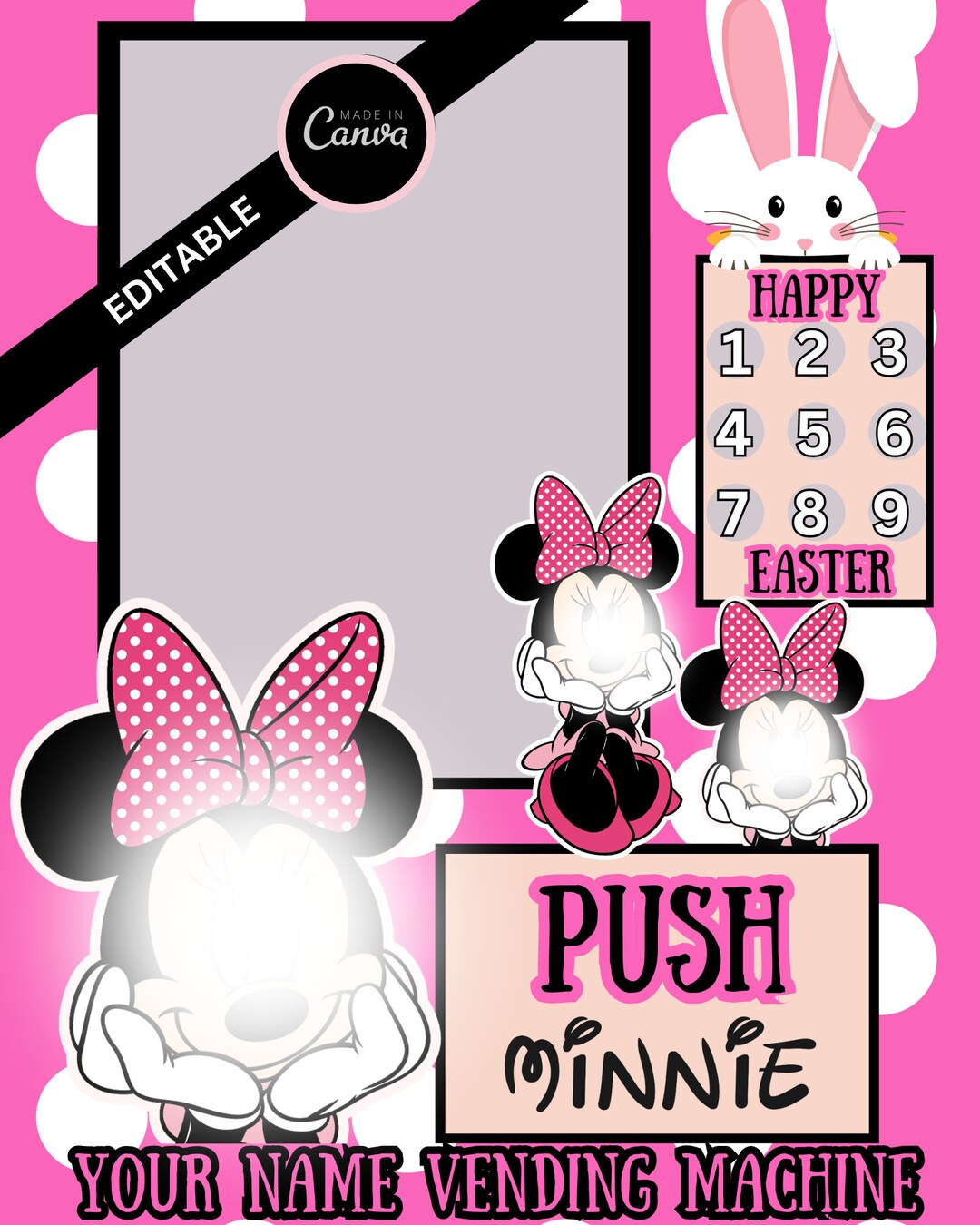 Custom Vending Machine Template, Girl Birthday Gift, Girl Easter Basket ...