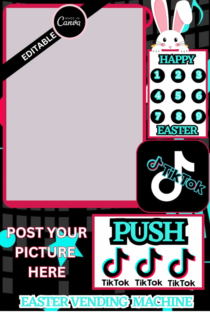 Custom Vending Machine Template, Birthday Gift, Easter Basket, Canva ...