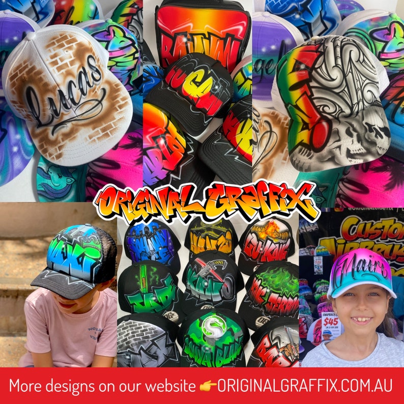 Graffiti Hat - Personalised With Your Name, Word, Gamer Name, Handle - Etsy