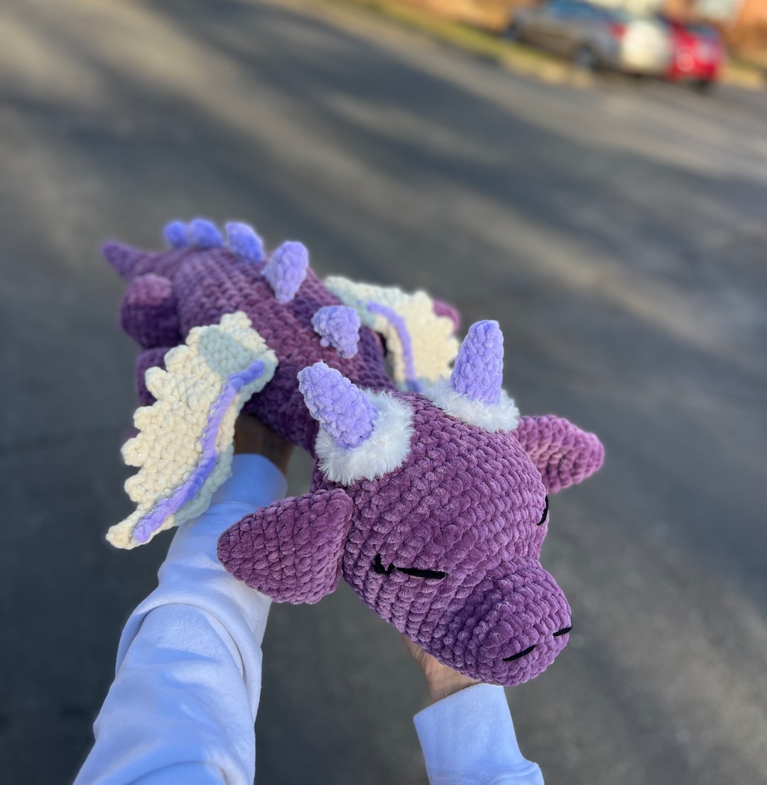 CUSTOM Large Crochet Dragon Animal Plushie - Etsy