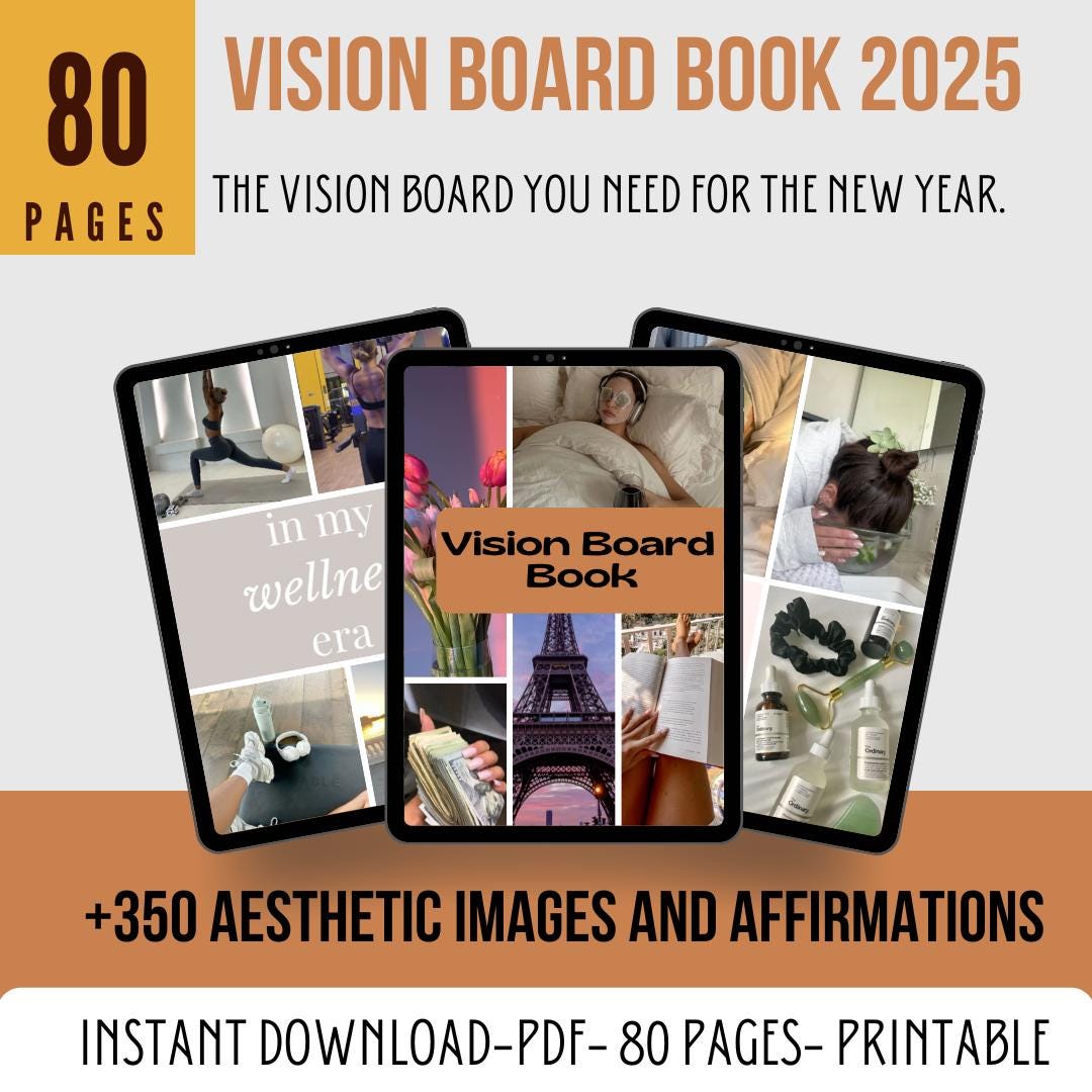 2025 Vision Board Printables, 350+ Powerful Pictures, Aesthetic Quotes ...