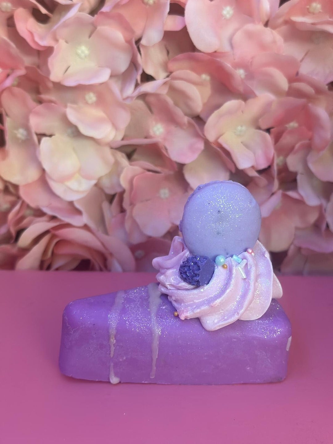 Natural Handmade Lavender Cake Slice Soap - Etsy