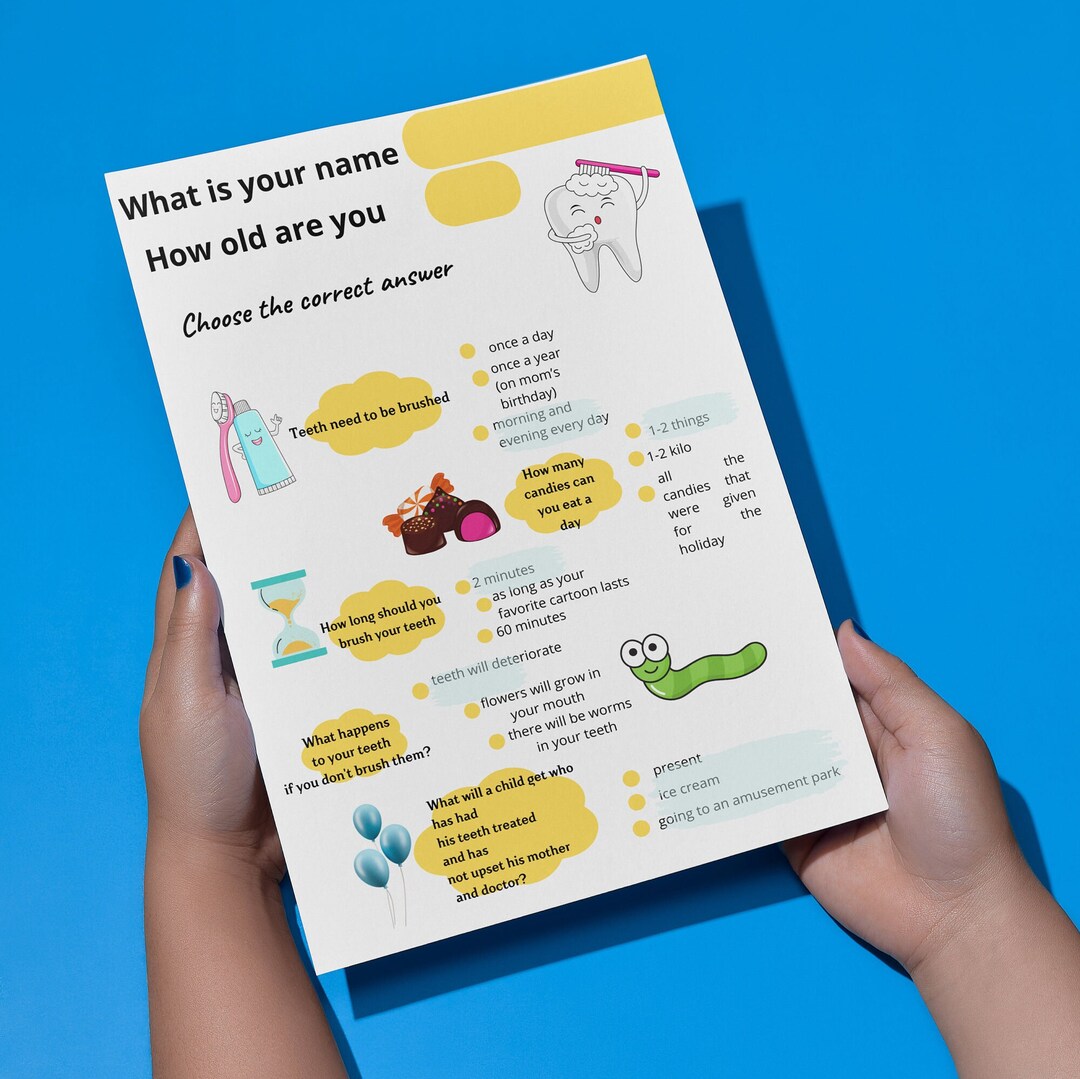 Printable for Dentist Role Play, Fun Activities for Kids, Dramatic Play ...