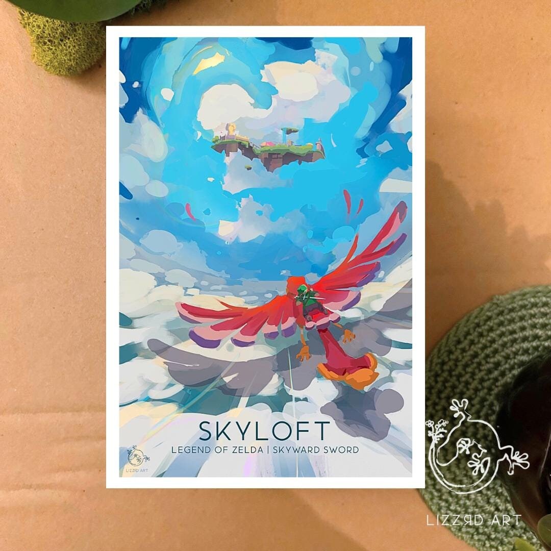 Skyloft - Physical Mini Art Print (4 X 6 Inch) - Etsy
