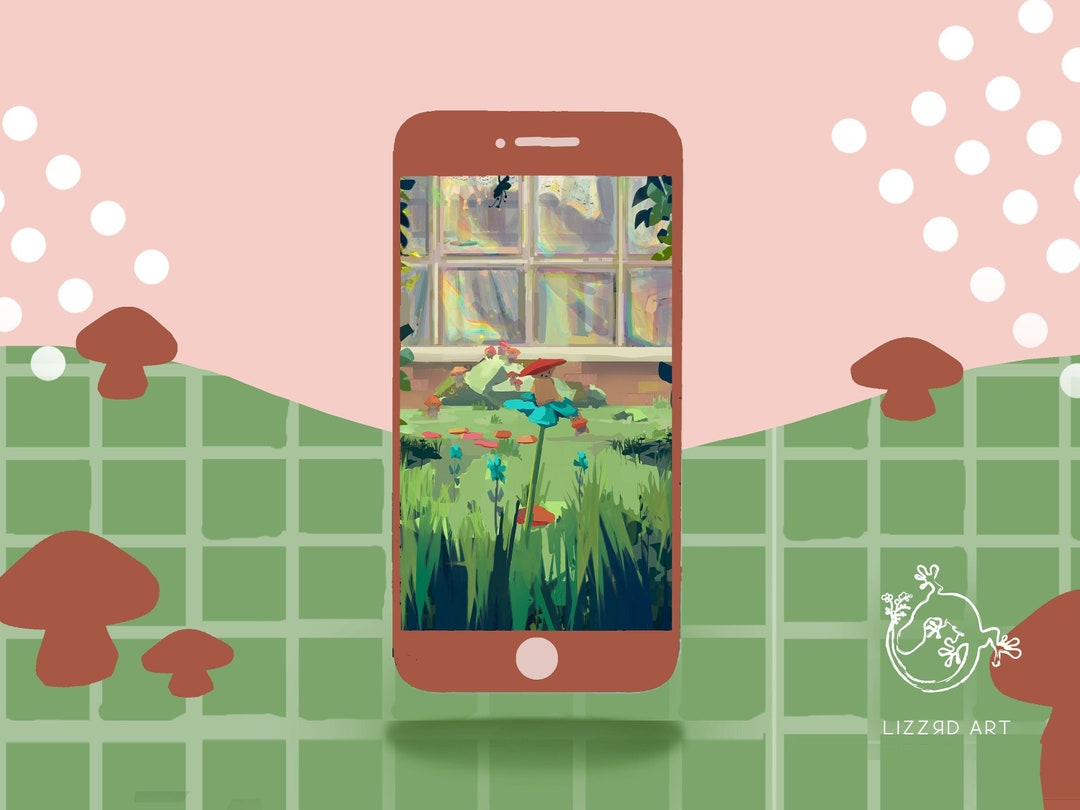 Secret Hangout - Mushroom Background Art Wallpaper | Ios, Ipados ...