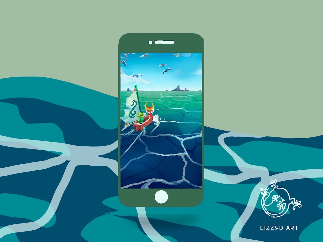Loz WW Sailing- Cozy Zelda-inspired Background Art Wallpaper | Ios ...