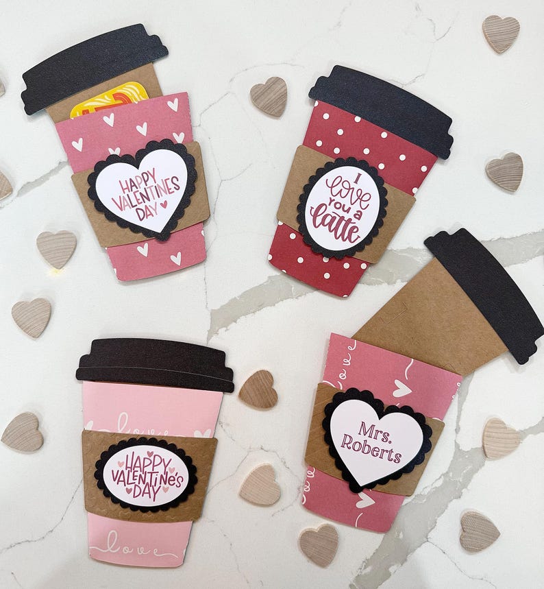 Shimmer Coffee Cup Gift Card Holders - Perfect Gift for Valentine's ...