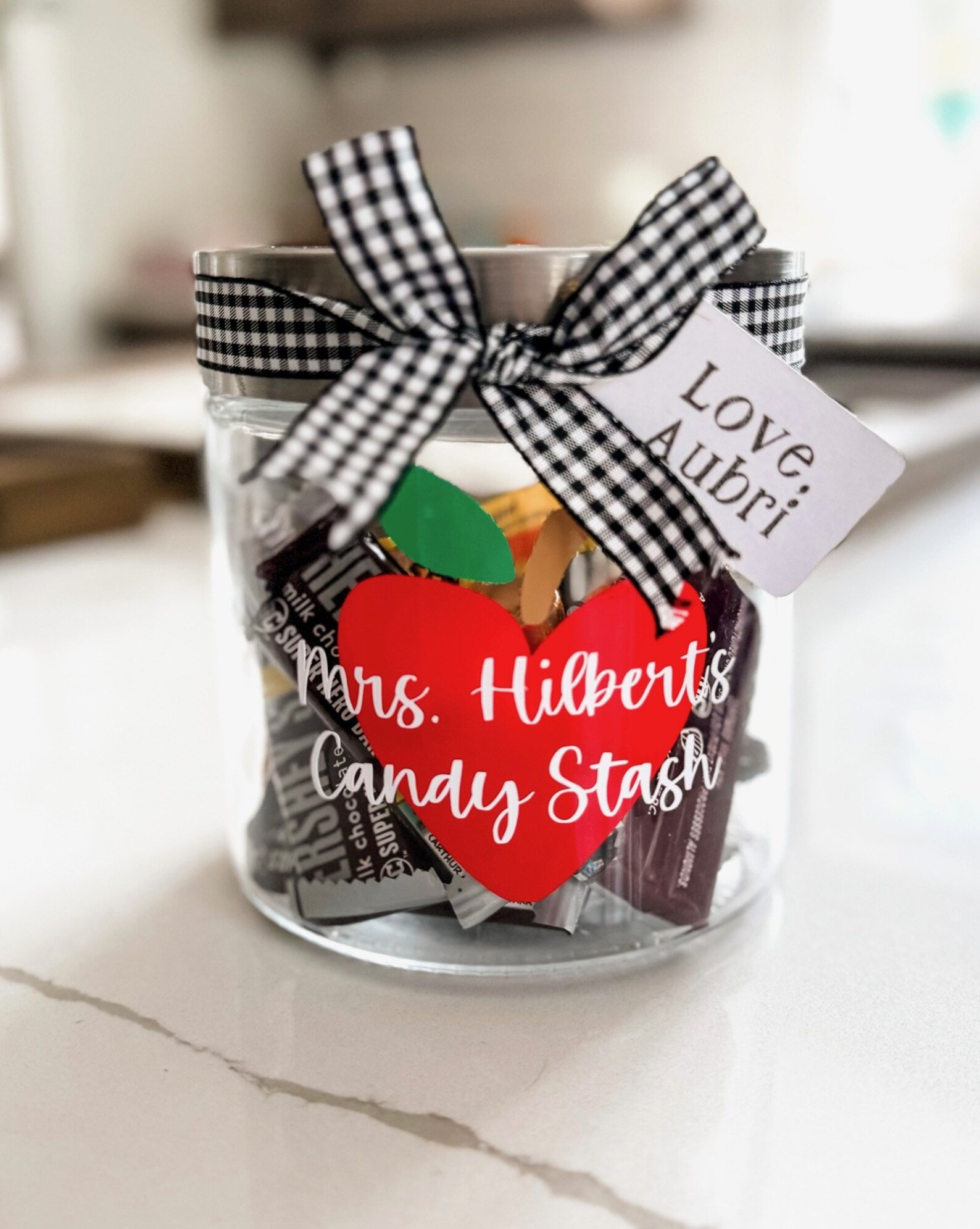 Personalized Teacher Candy Jar: Teacher Appreciation, Valentine's Day ...