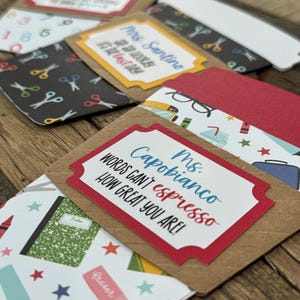 Teacher/school Staff Coffee Cup Gift Card Holder - Teacher Appreciation ...