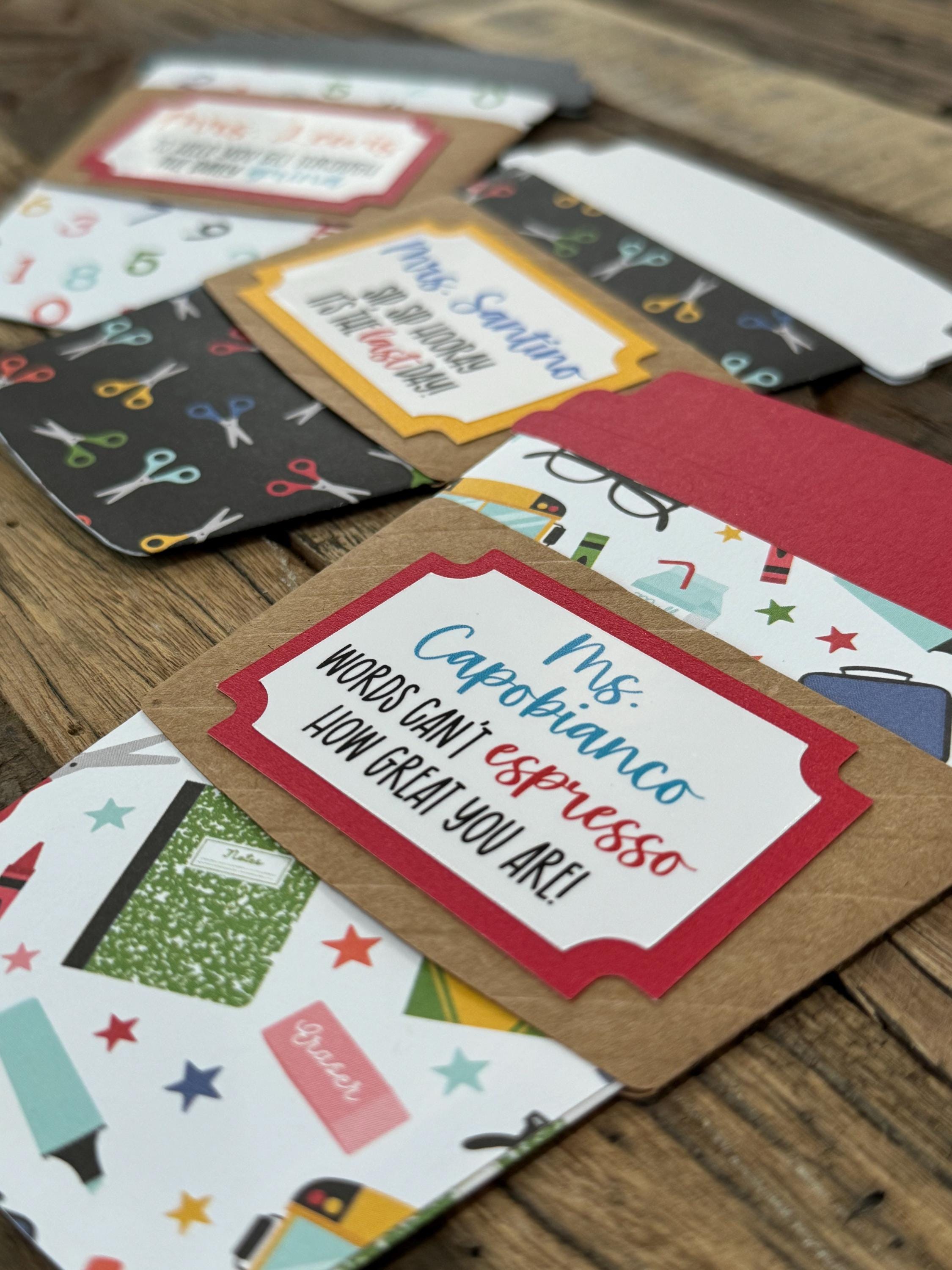 Teacher/school Staff Coffee Cup Gift Card Holder - Teacher Appreciation ...