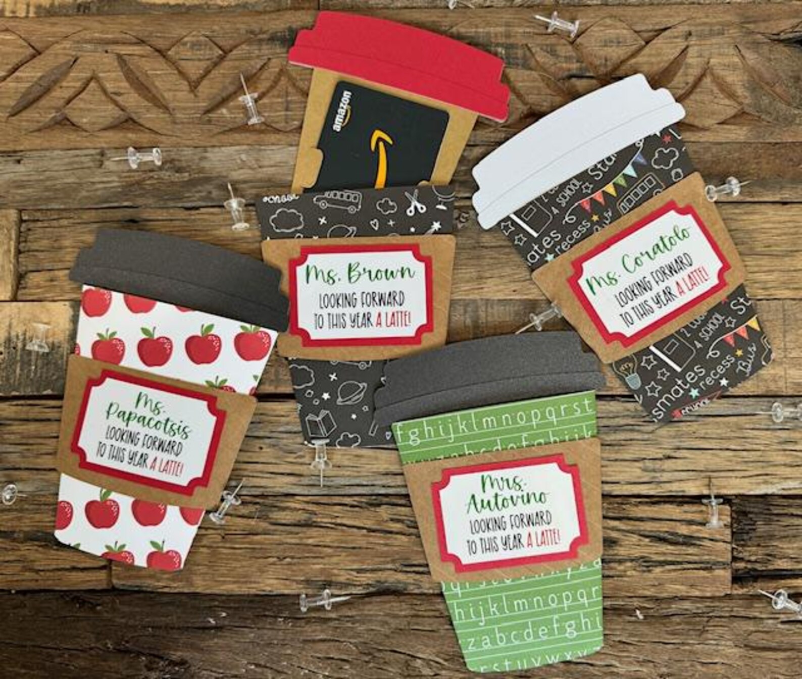 Teacher/school Staff Coffee Cup Gift Card Holder - Teacher Appreciation ...