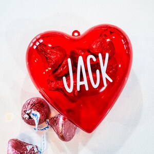 Plastic Red Hearts: Personalized & Fillable - Valentine Gift for ...