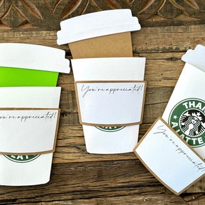 Thanks a Latte Personalized Starbucks Shimmer Coffee Cup Gift Card ...