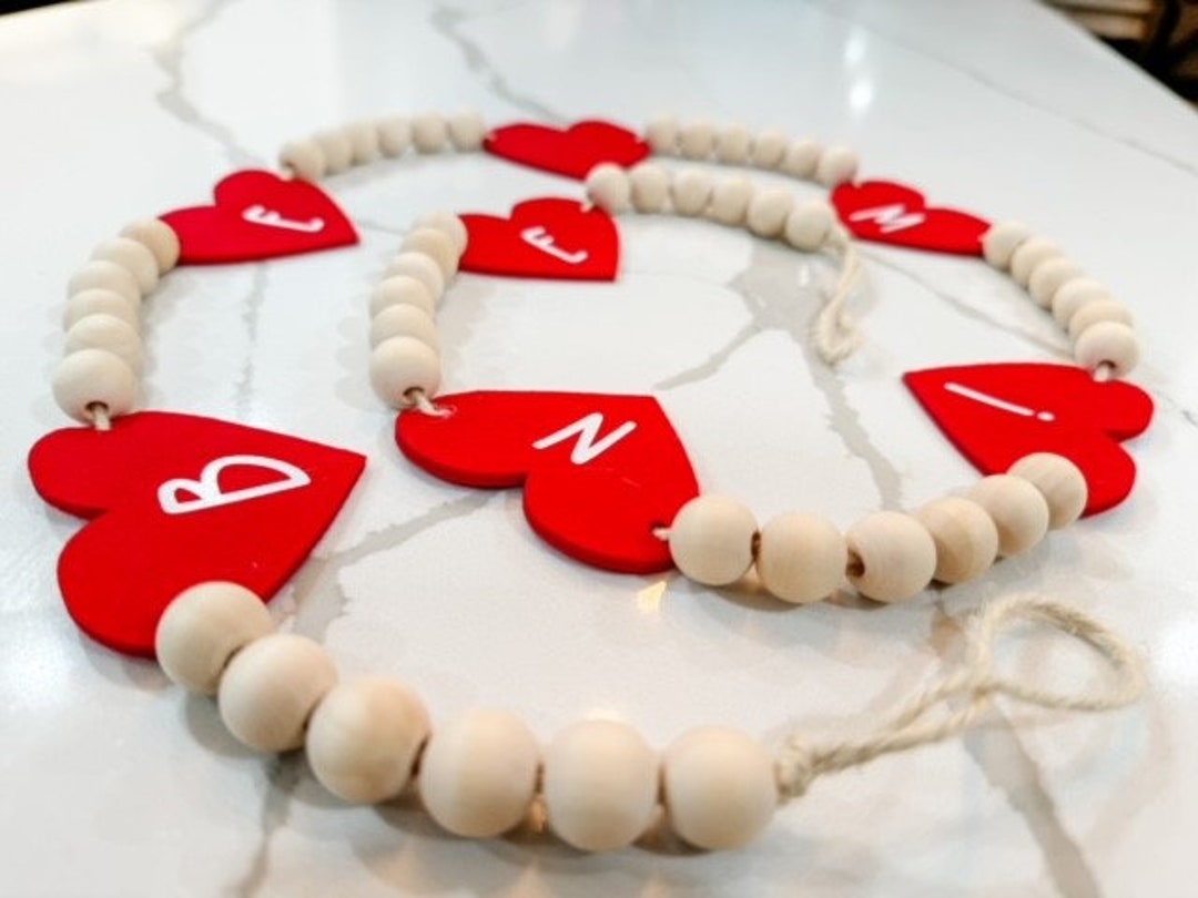 Valentine's Day Heart Banner/bunting/garland: Personalizable ...