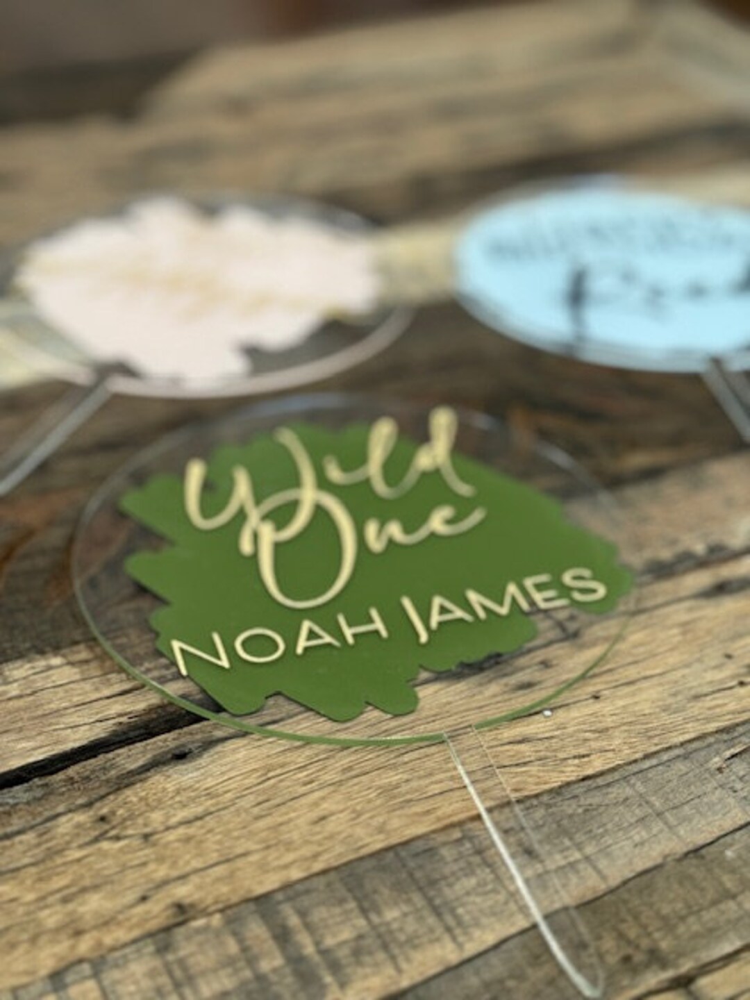 Custom Round Acrylic Cake Topper - Personalized/any Occasion: 5 Inch - Etsy