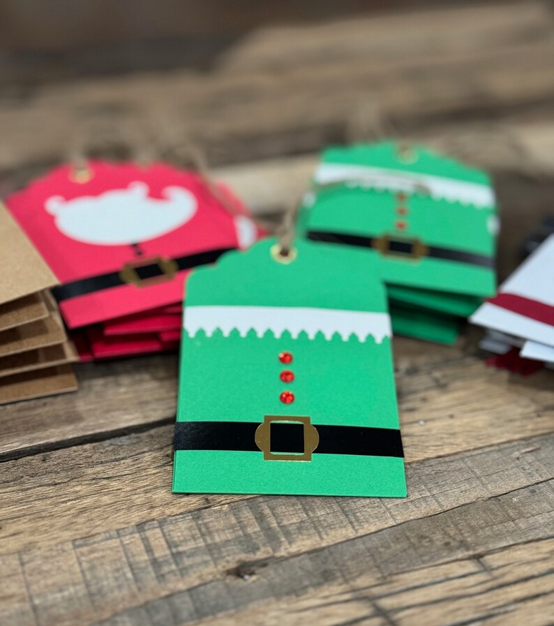 Christmas Gift Card Holder Tags With Rivets - Set of 4 - Etsy
