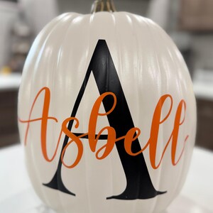 Monogram Pumpkin/last Name Pumpkin for Fall Decor, Personalized ...