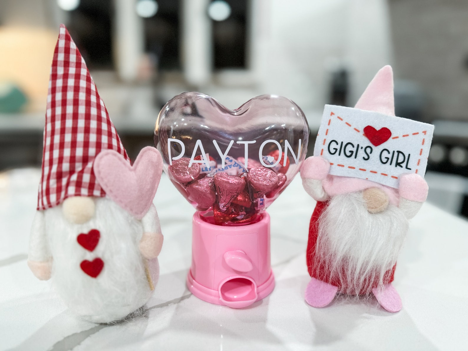 Plastic Red or Pink Heart Candy Dispenser: Personalized & Fillable ...