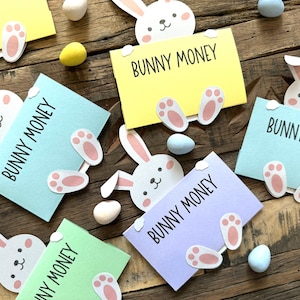 Set of 3 Spring/easter Bunny Money Envelope Cash or Gift Card Holders ...