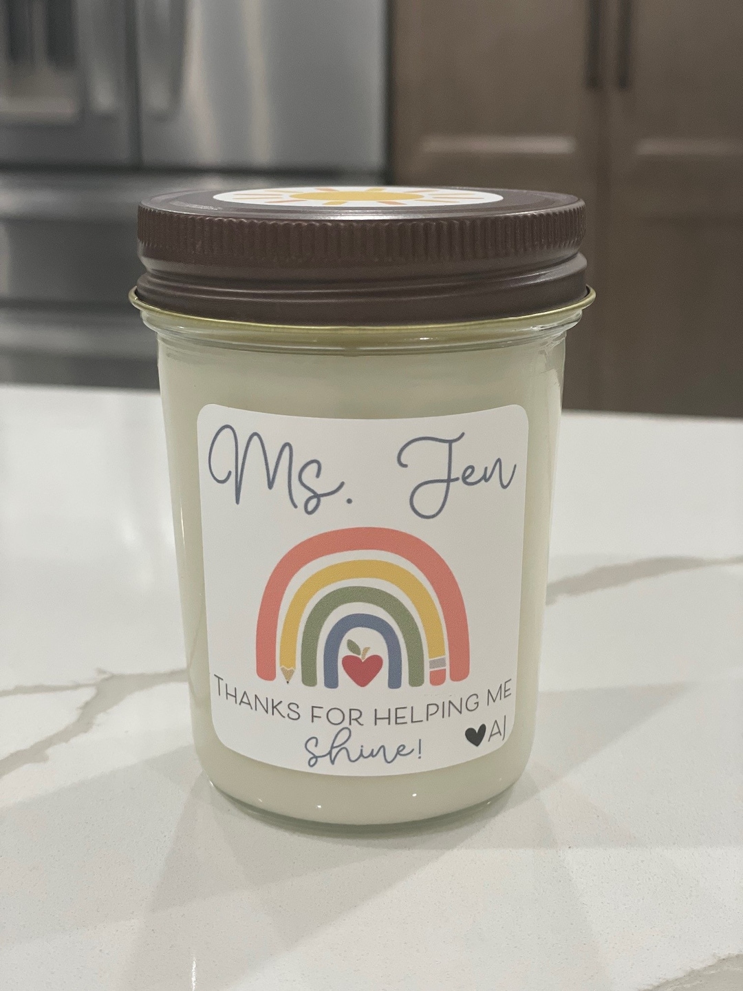 Personalized Teacher Candle 8 Oz, Scented - Etsy