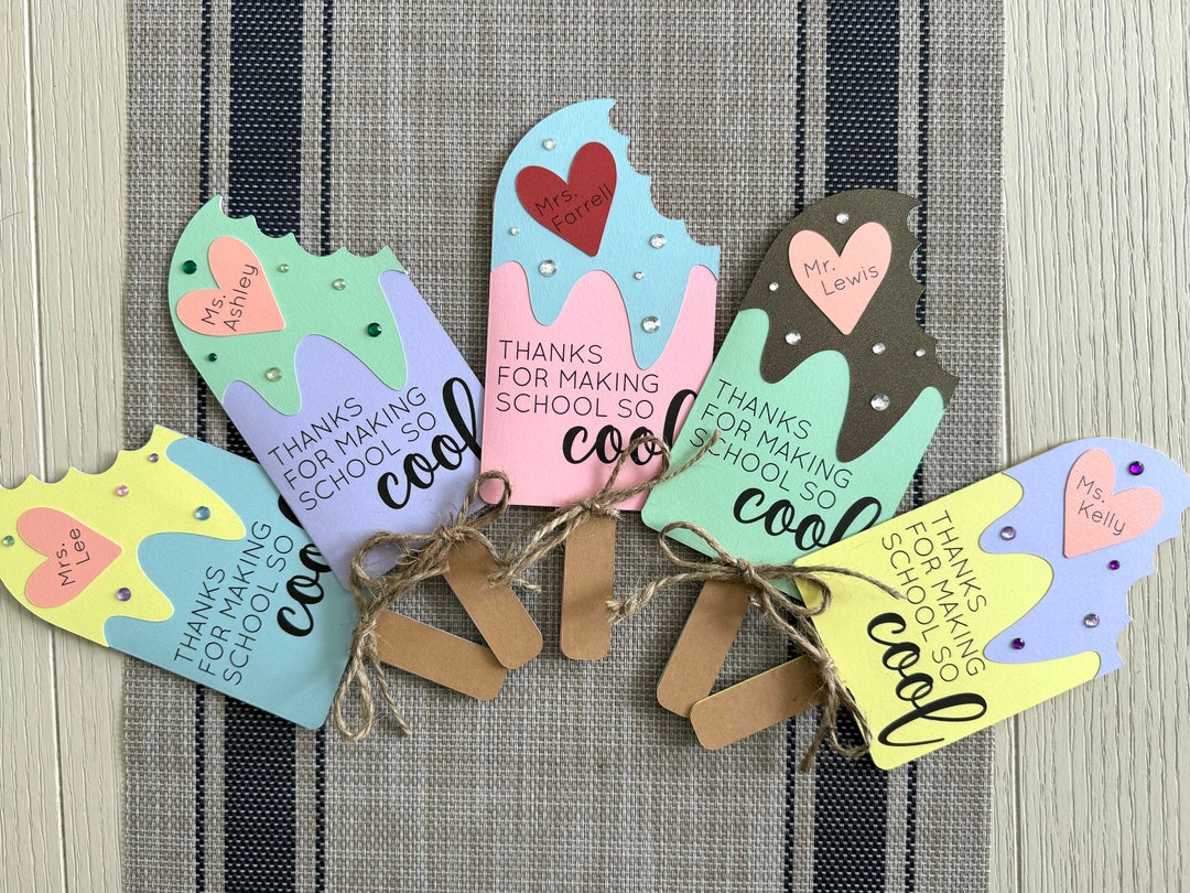 Popsicle/ice Cream Pop Teacher Card/gift Card Holder - Perfect Gift for ...