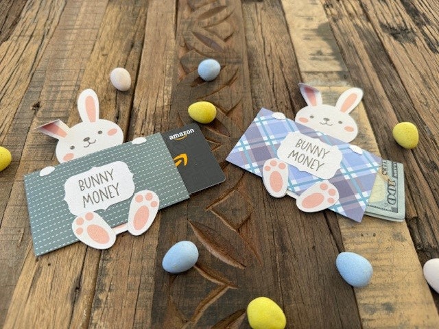 Set of 3 Spring/easter Patterned "bunny Money" Envelope Cash or Gift ...