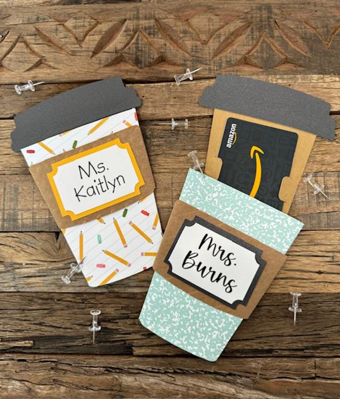 Teacher/school Staff Coffee Cup Gift Card Holder - Teacher Appreciation ...